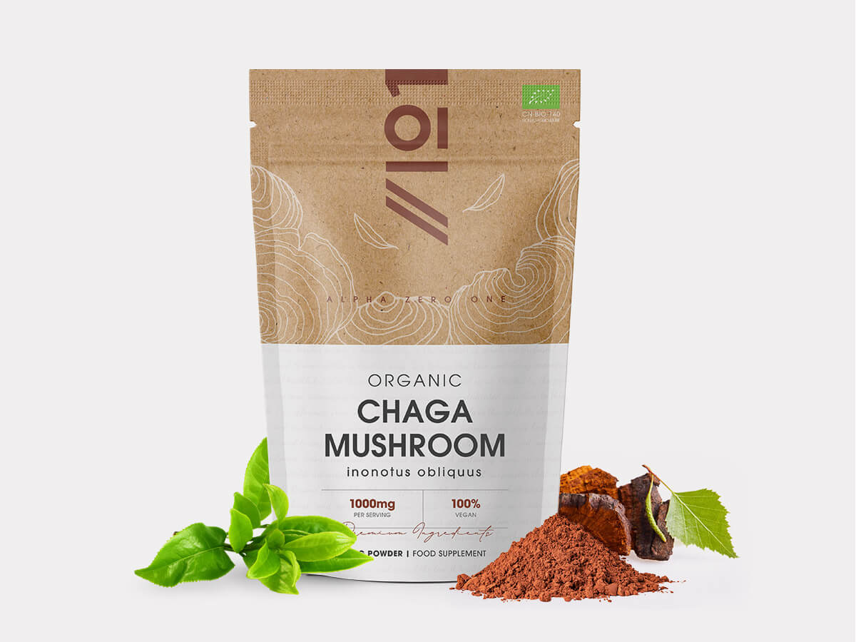 Organic Chaga Mushroom - 200g Powder - Alpha01